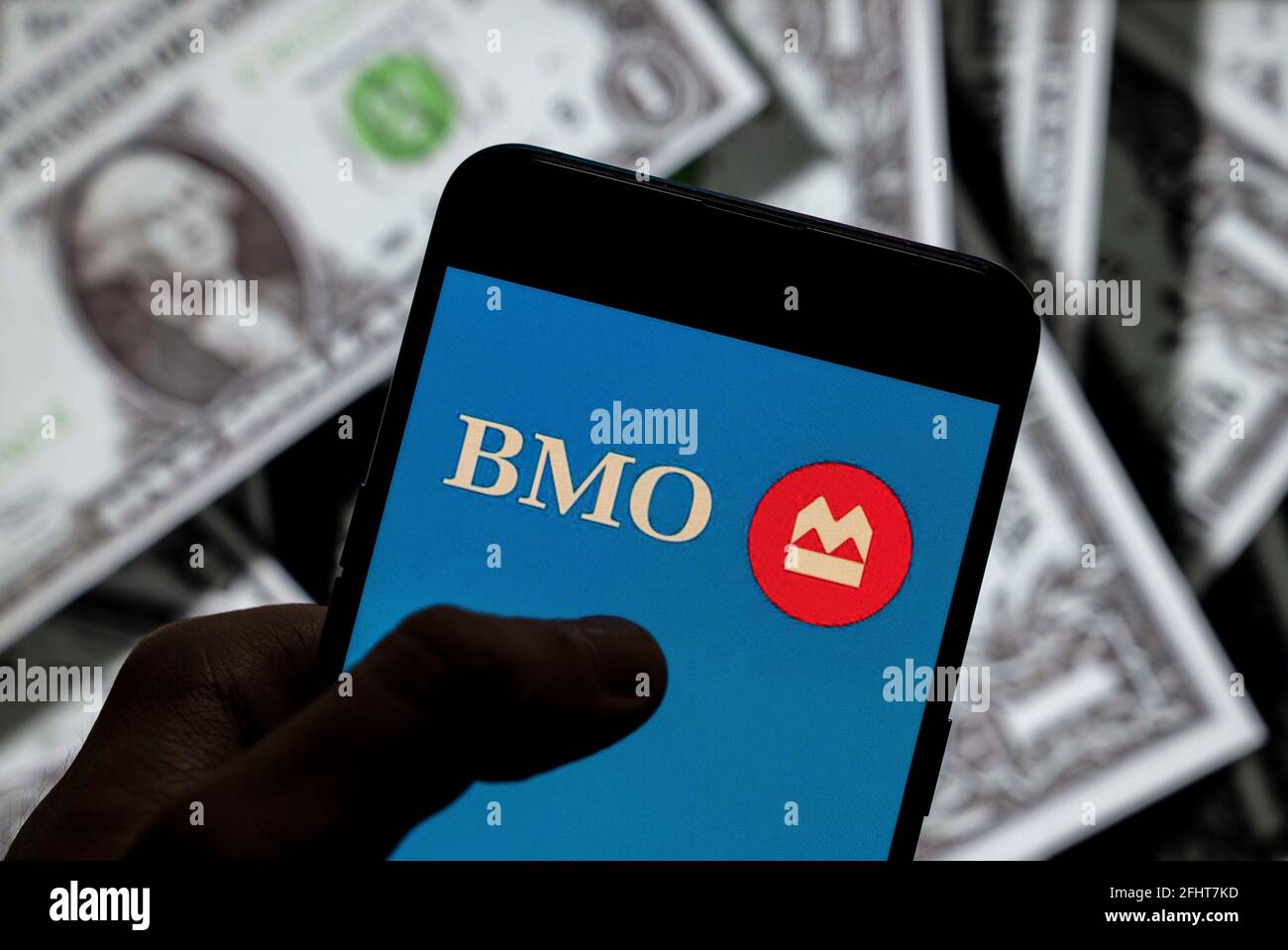 China. 21st Apr, 2021. In this photo illustration, The Bank of Montreal ...