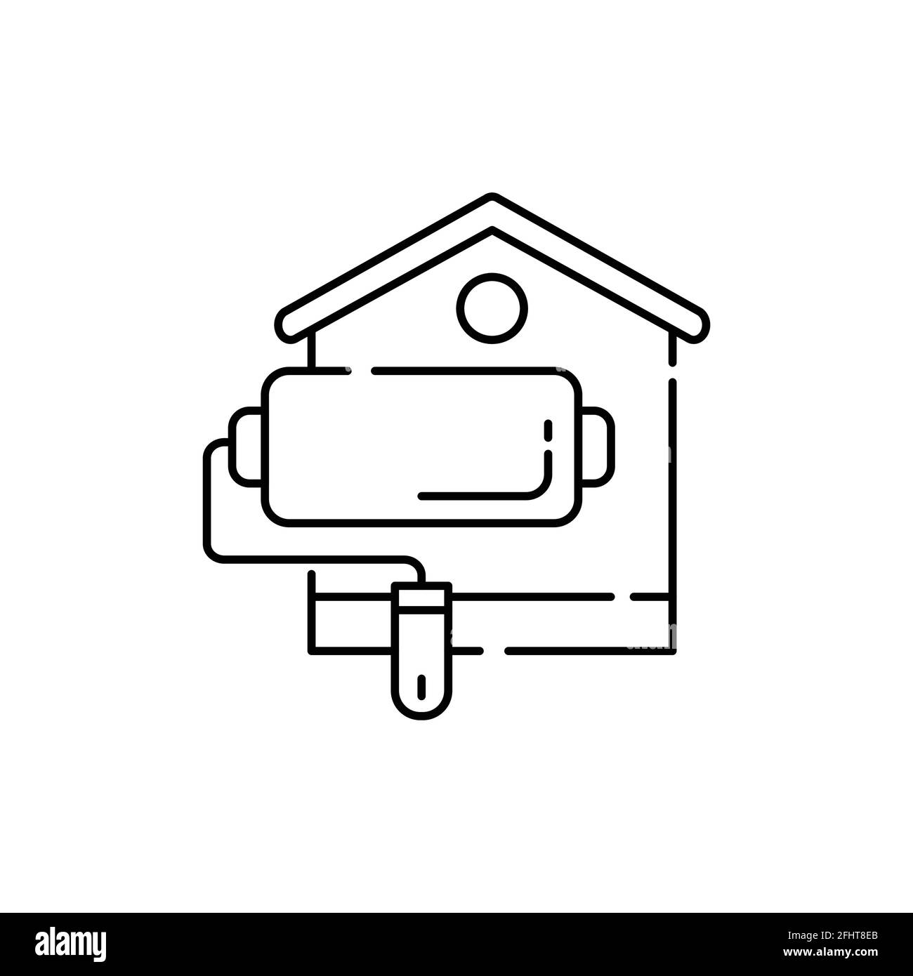 Facade finishing color line icon. Pictogram for web page, mobile app ...