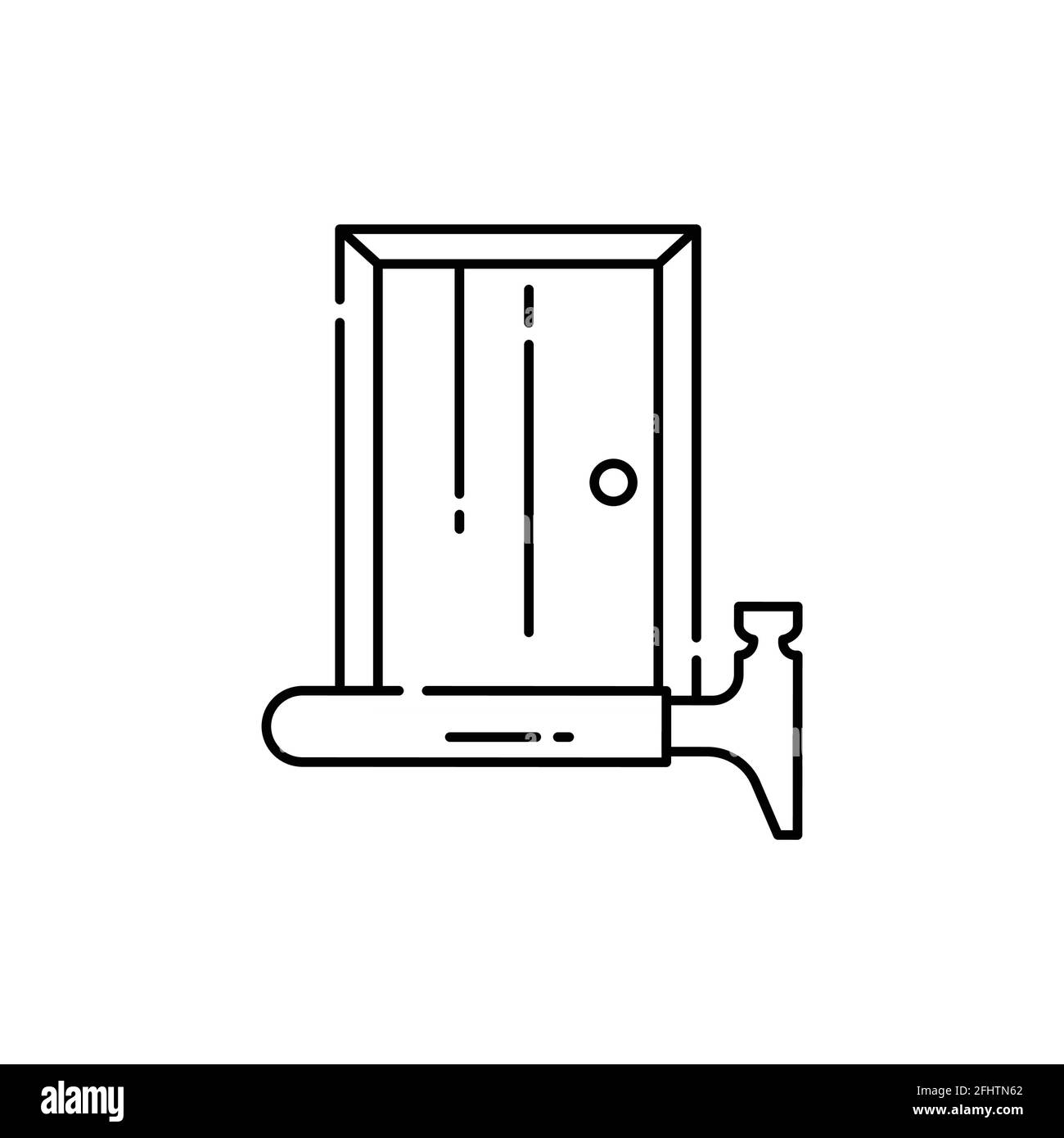 Installation doors color line icon. Pictogram for web page, mobile app ...