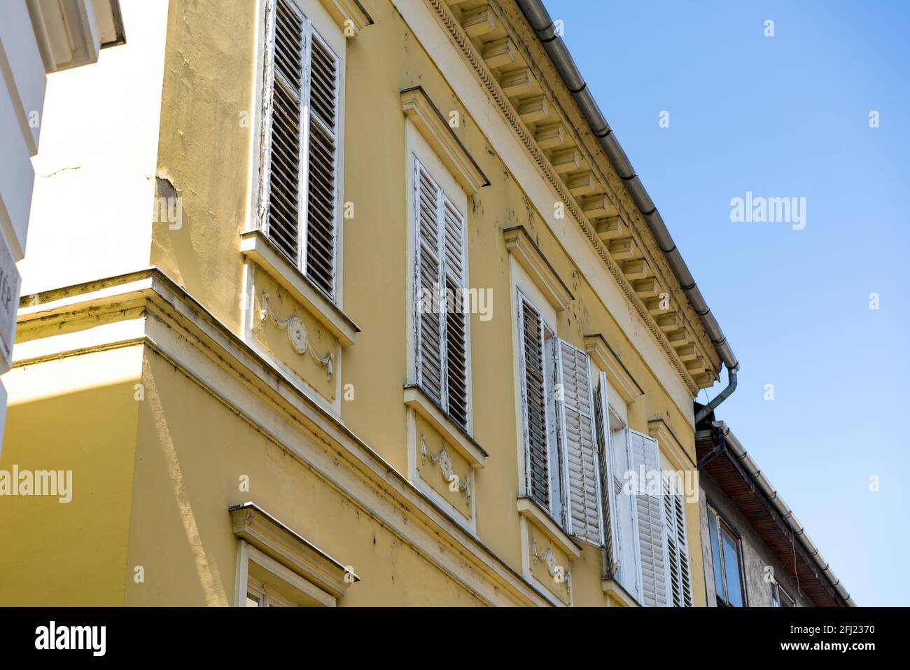 Budapest, Hungary - August 11, 2019: Traditional hungarian architecture ...