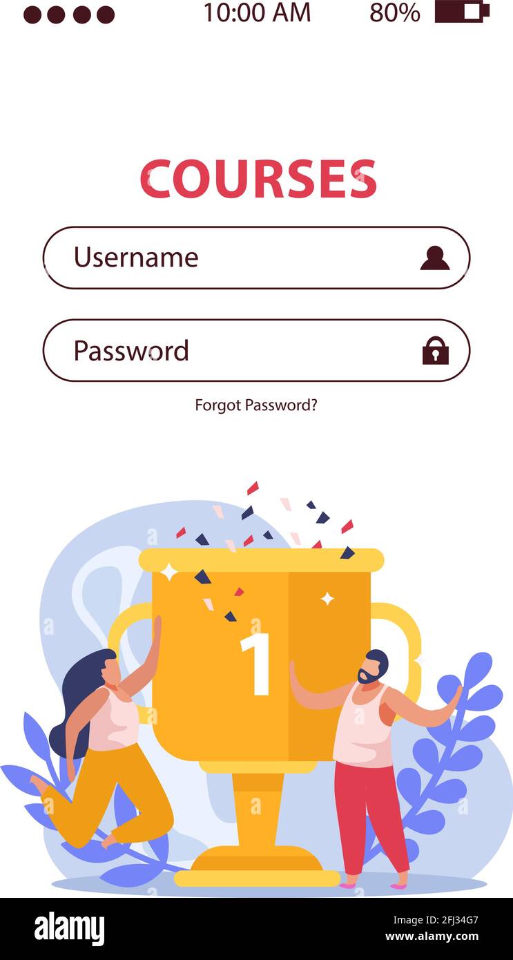 Winner people flat vertical background for mobile version of user ...