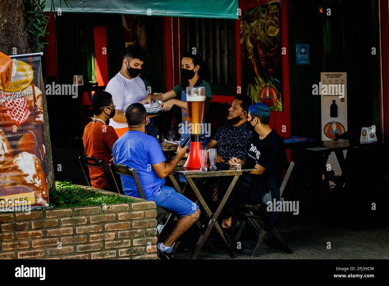 Embu, Brazil. 25th Apr, 2021. The tourist city of Embu das Artes, or ...