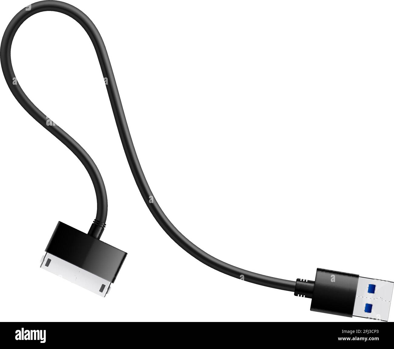 Composition with realistic image of power charge cable for mobile ...