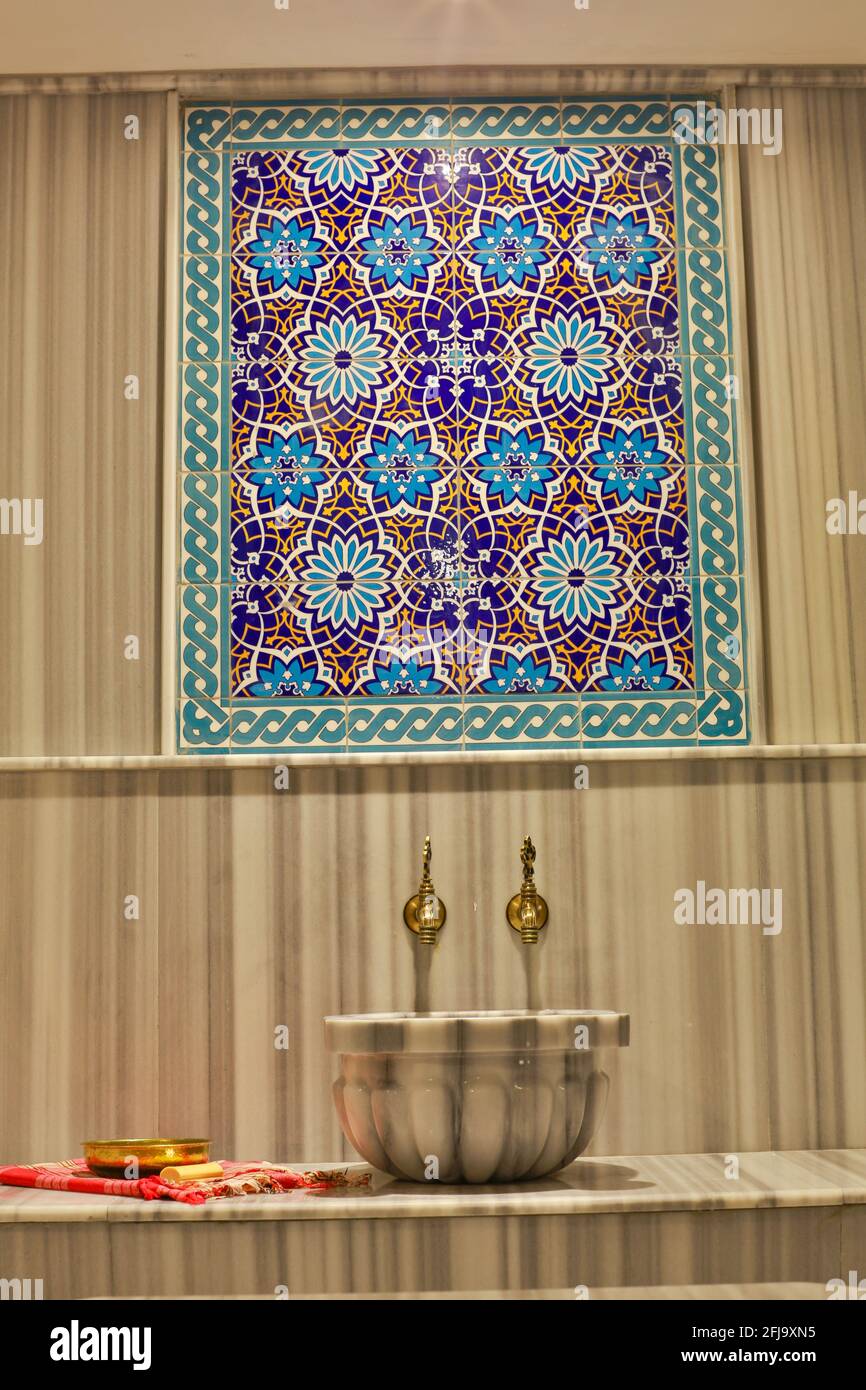 Turkish bath hammam details Stock Photo - Alamy