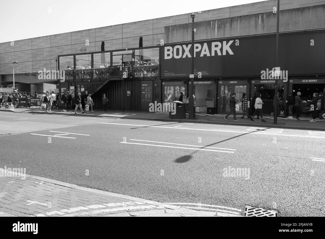 Boxpark pop up retail mall in hi-res stock photography and images - Alamy