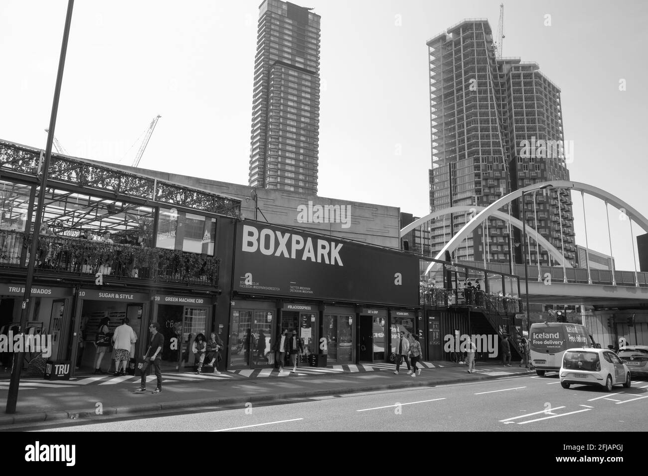 Shopping box park Black and White Stock Photos & Images - Alamy