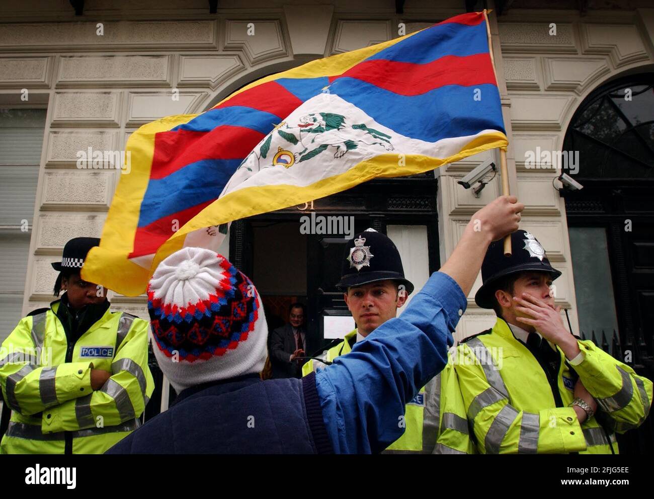 TIBETAN PROTEST OUTSIDE THE CHINESE EMBASSY DURING THE VISIT OF CHINESE ...