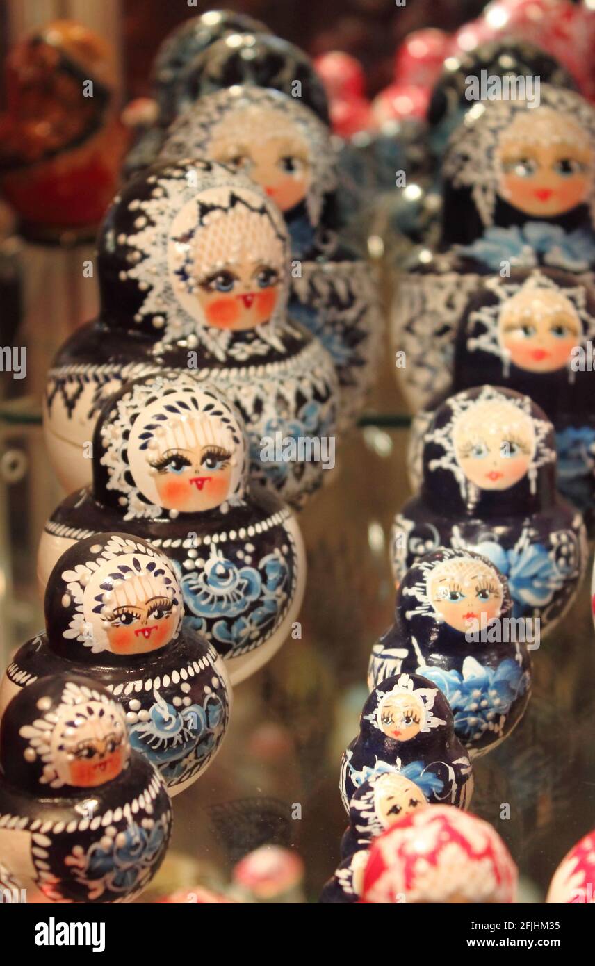 Colorful set of matrioskas, the typical doll of Russia Stock Photo - Alamy