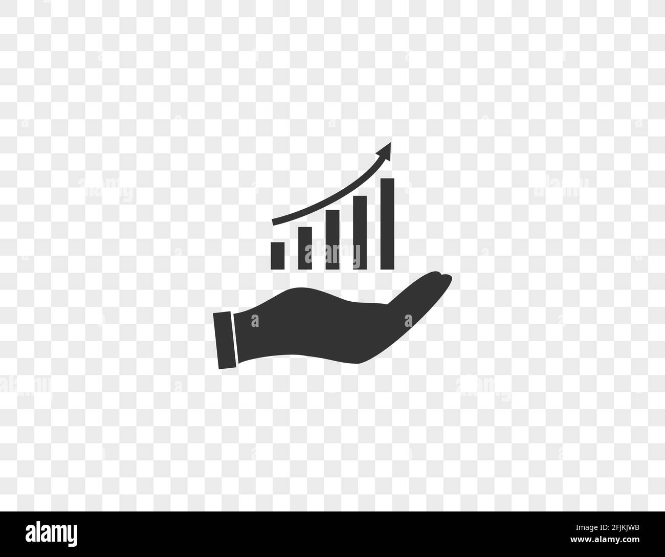 Chart, graph, growth in hand icon. Vector illustration Stock Vector ...
