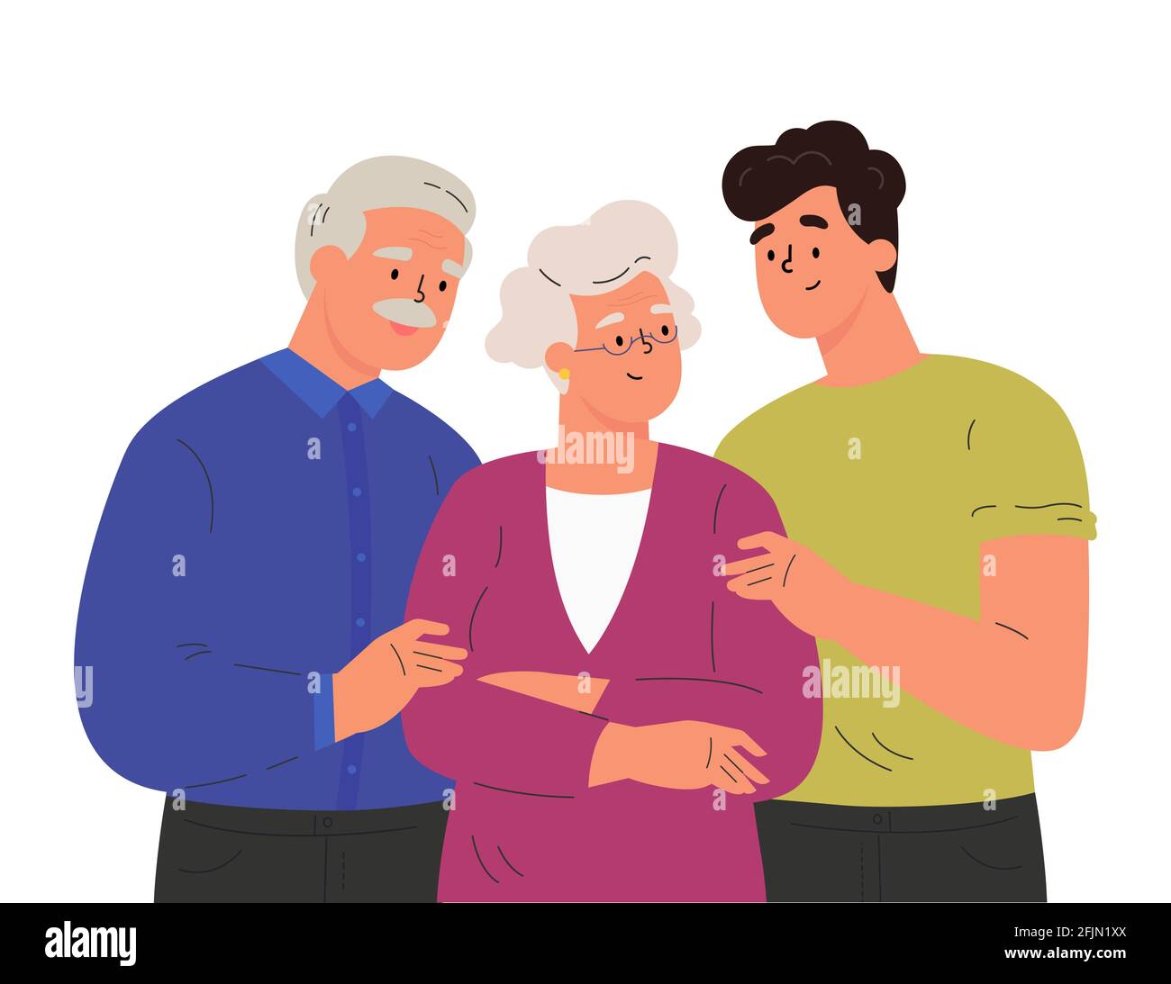 Portrait of happy family hugging each other Stock Vector Image & Art ...