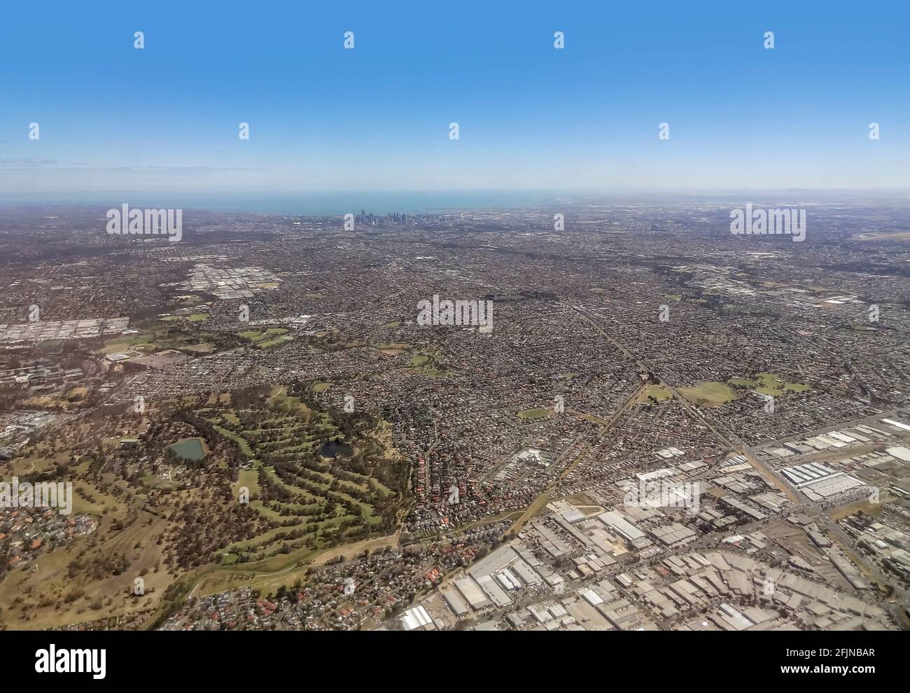 Melbourne city aerial hi-res stock photography and images - Alamy