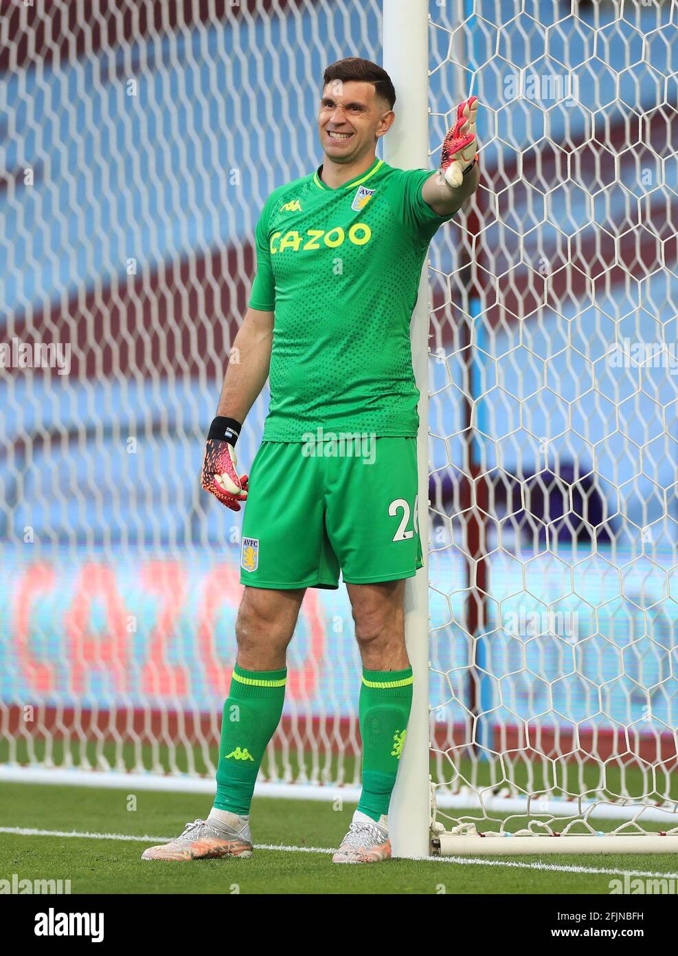 Aston Villa goalkeeper Emiliano Martinez during the Premier League ...