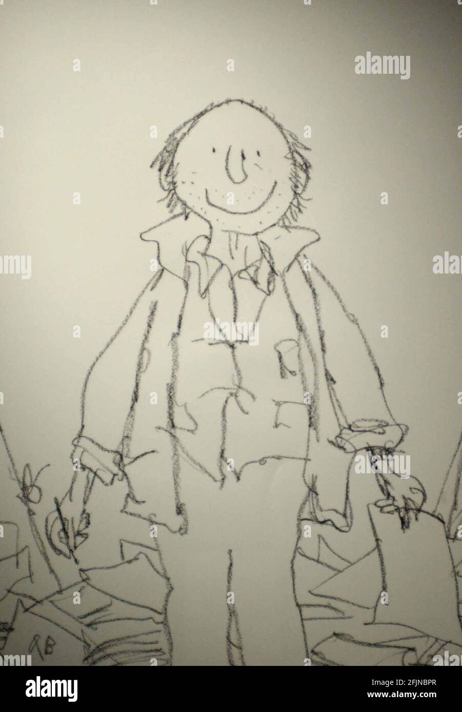 SELF PORTRAIT ON SHOW AT THE QUENTIN BLAKE EXHIBITION AT SOMERSET HOUSE ...