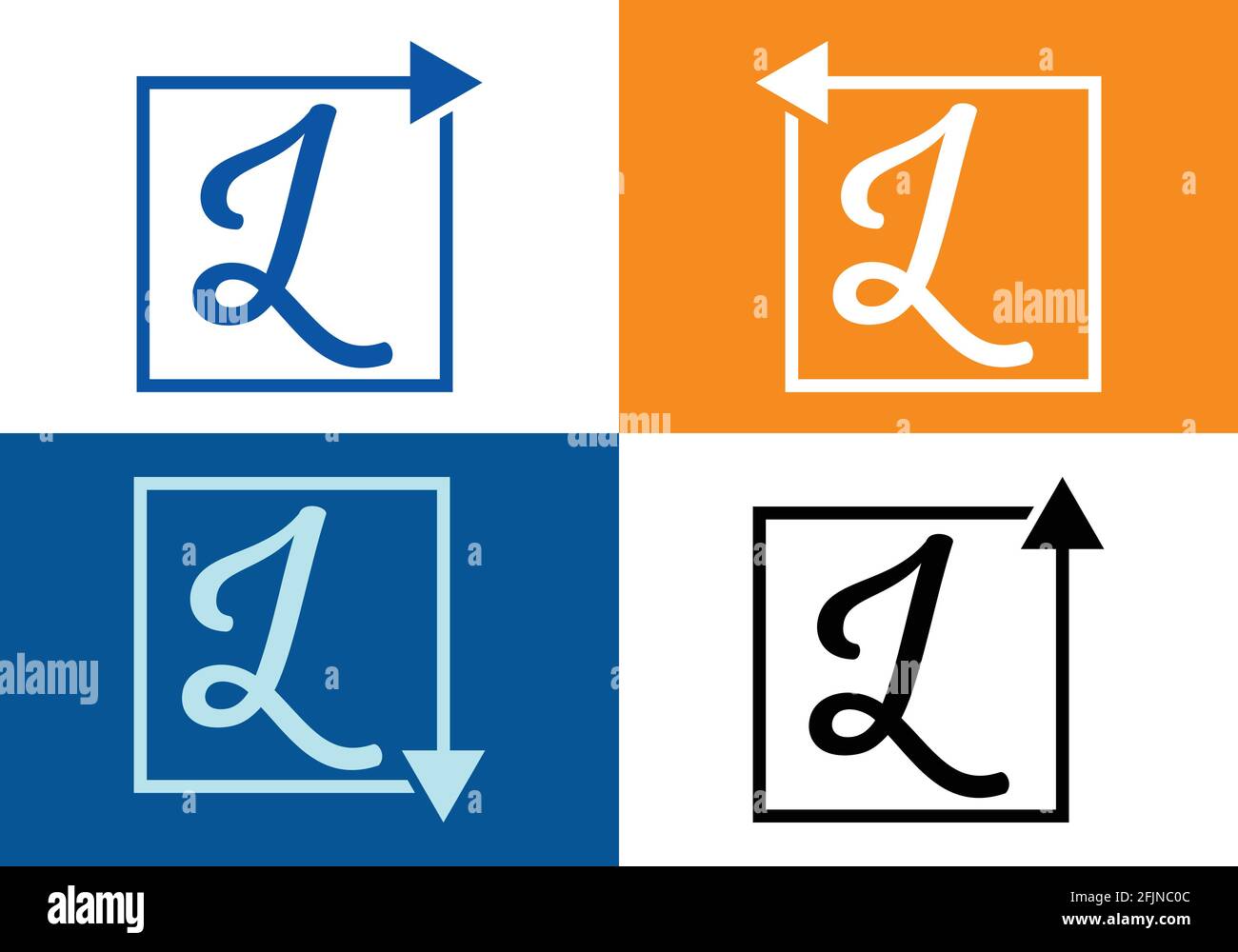 Letter L with Arrow, Letter And arrow logo design template Stock Vector ...