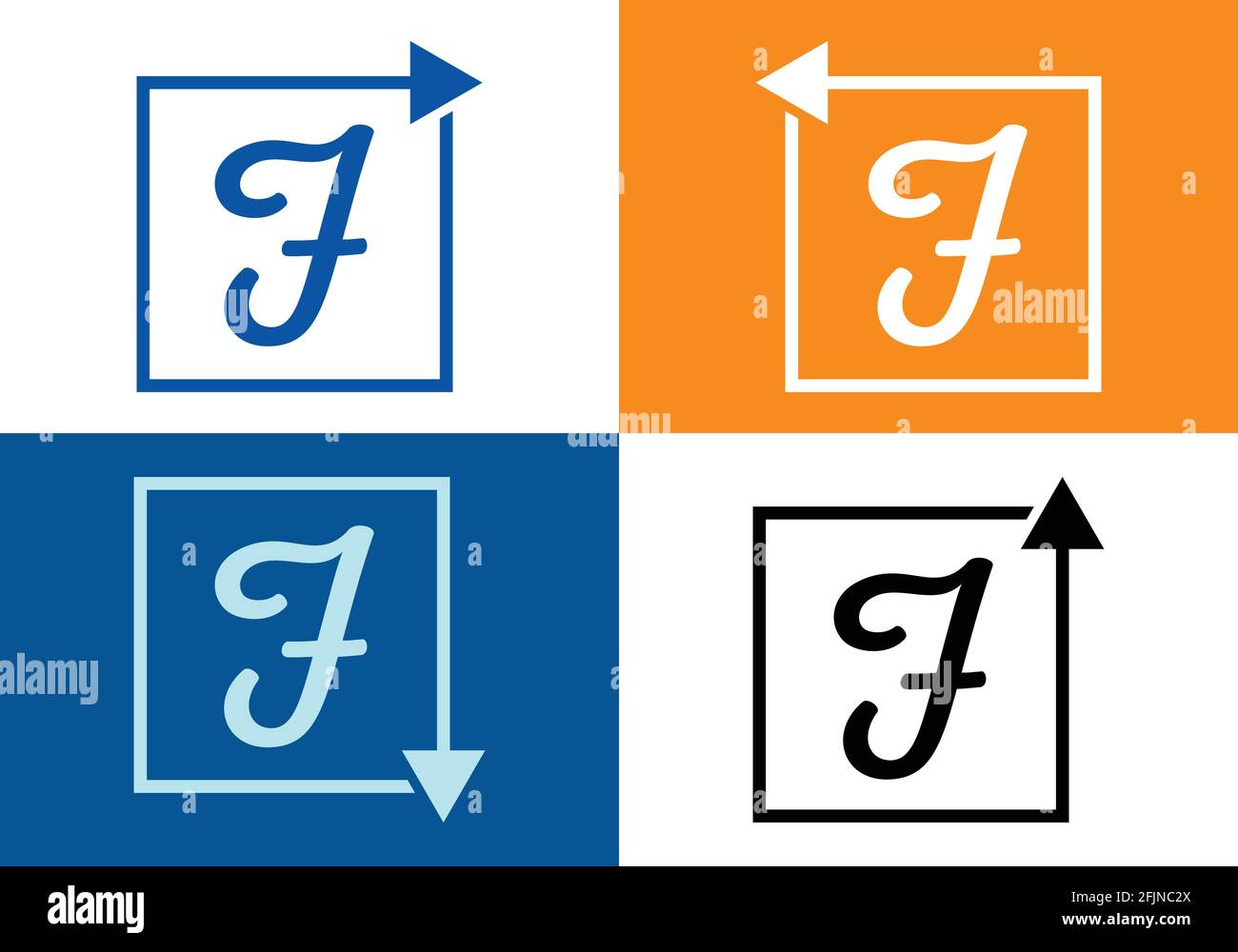 Letter F with Arrow, Letter And arrow logo design template Stock Vector ...