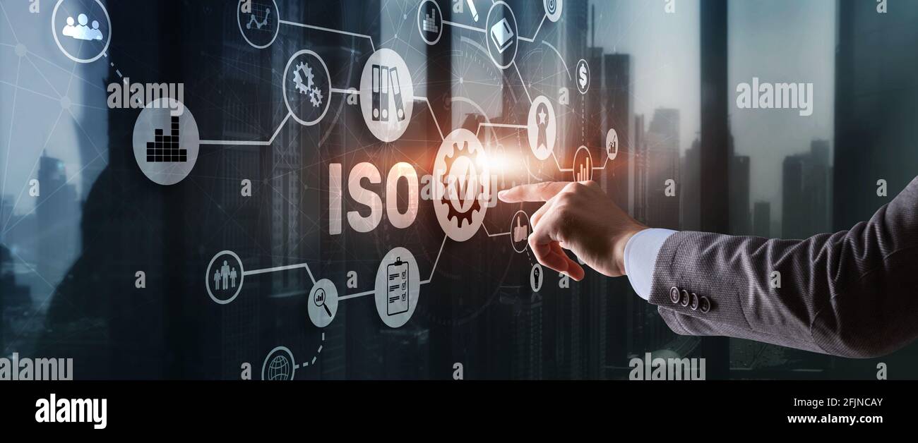 ISO certification concept standard quality control. International ...