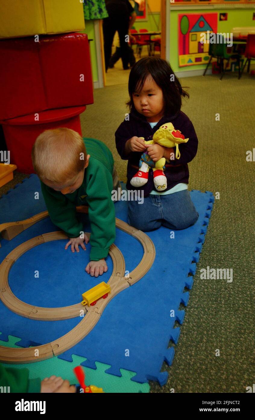THE LEAPFROG DAY NURSARY.23/1/04 PILSTON Stock Photo - Alamy