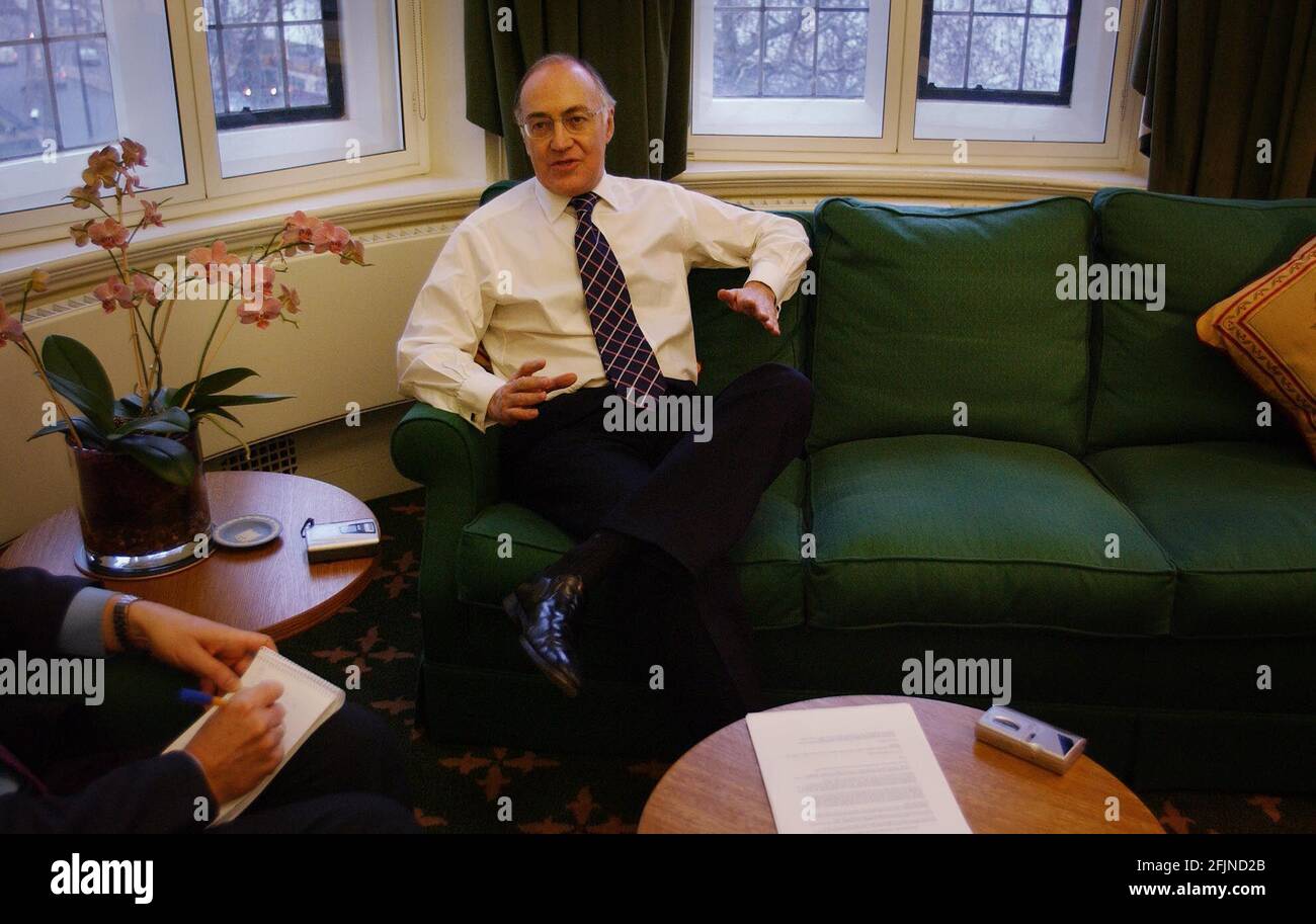 MICHAEL HOWARD IN HIS WESTMINSTER OFFICE.21/1/04 PILSTON Stock Photo ...