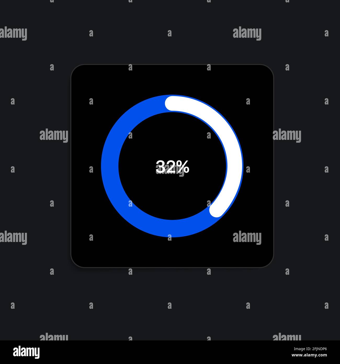 Percent Radial Graph UI Digital Widget. Circular Statistic. Vector ...
