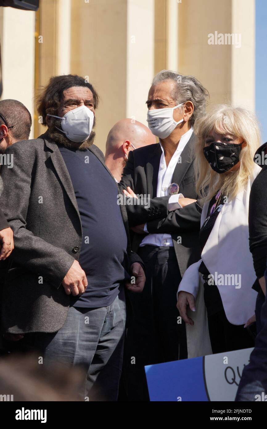 as people gather to ask justice for late Sarah Halimi on Trocadero ...