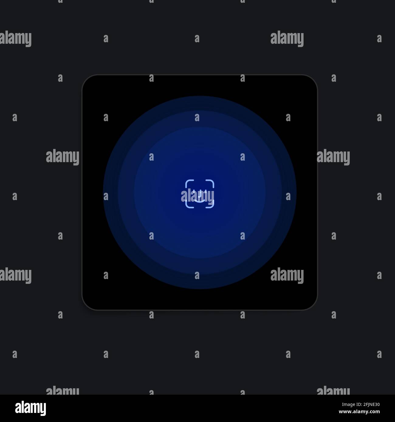 Face ID Digital Widget. UI Flat Vector Illustration Stock Vector Image ...