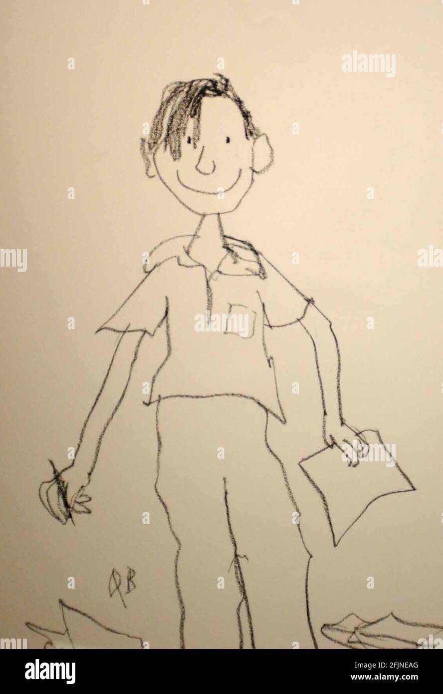 SELF PORTRAIT AS A BOY AT THE QUENTIN BLAKE EXHIBITION AT SOMERSET ...