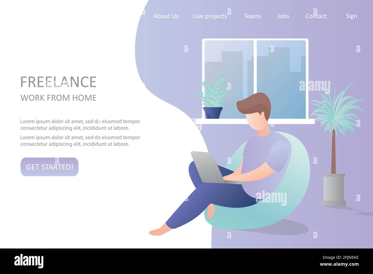 Workplace banner Stock Vector Images - Alamy