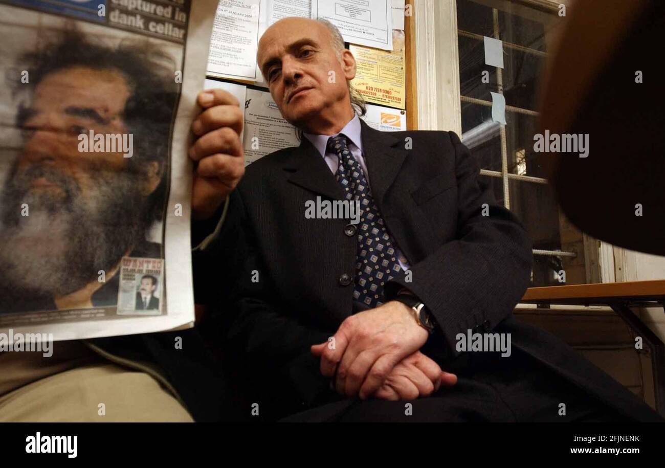 ADNAN ROJEOB, AN IRAQI IN HAMMERSMITH,LONDON. 15/12/03 PILSTON Stock ...