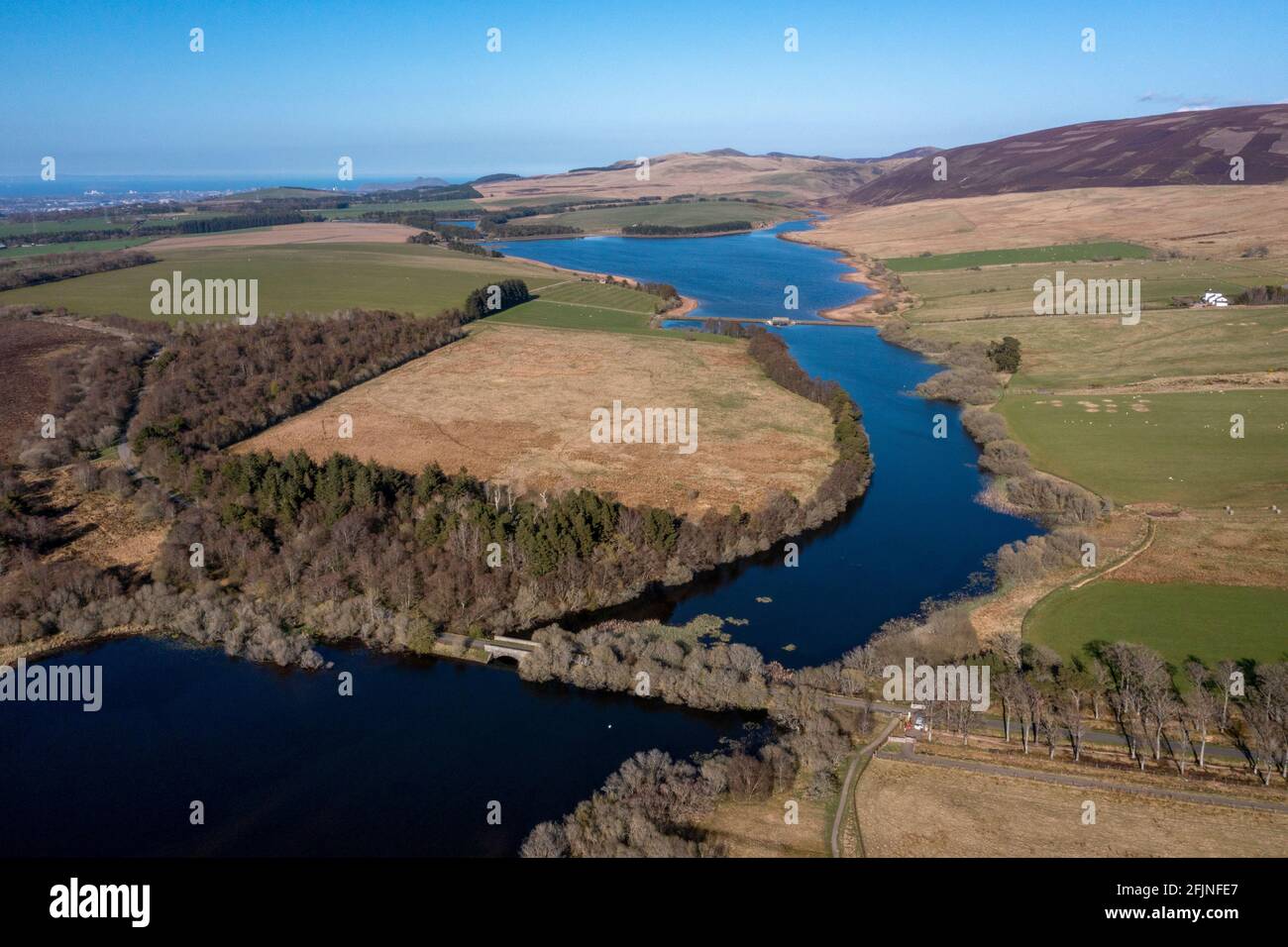 Threipmuir reservoir in the pentlands hi-res stock photography and ...