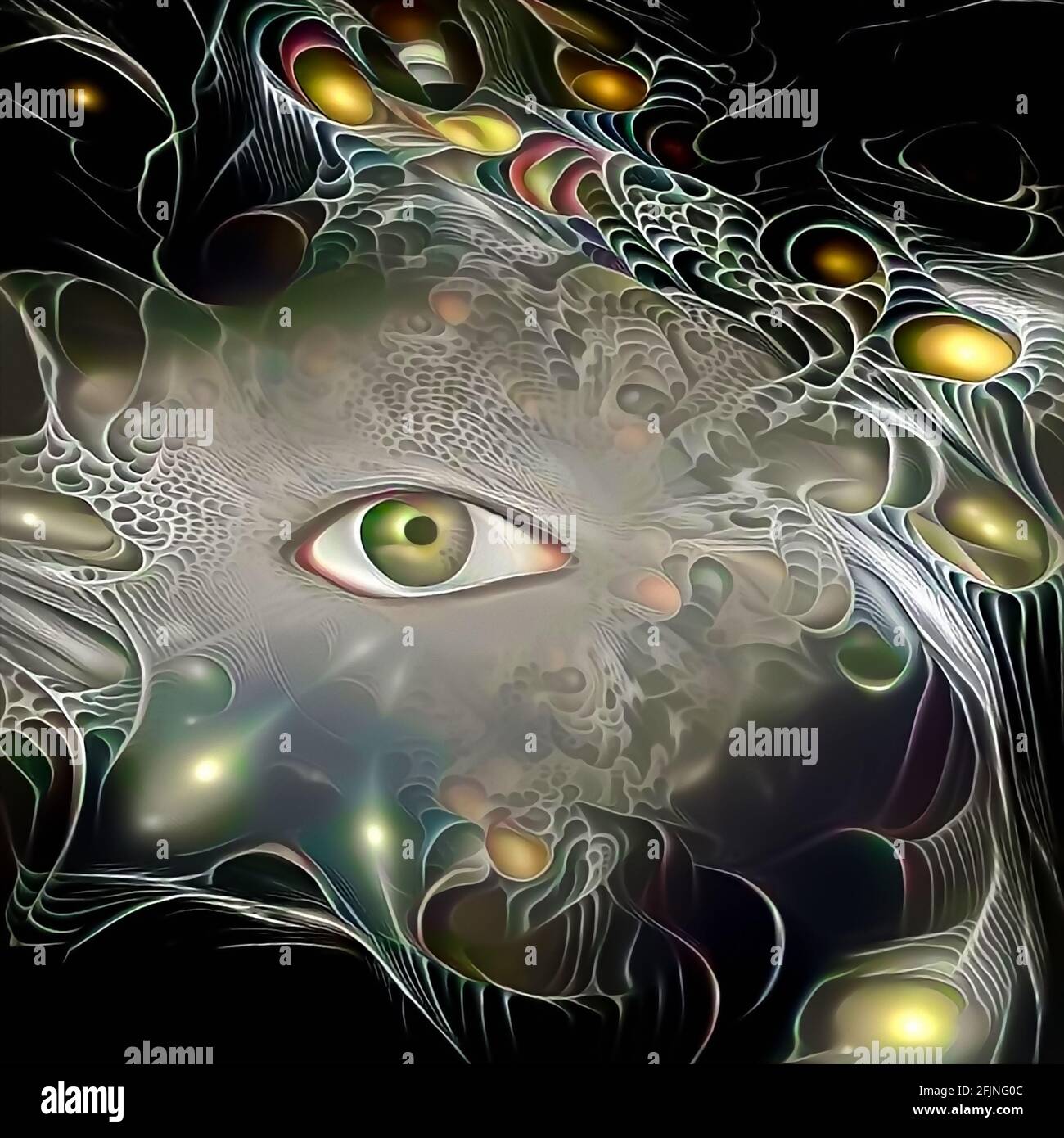 All seeing Eye. Abstract painting. 3D rendering Stock Photo - Alamy