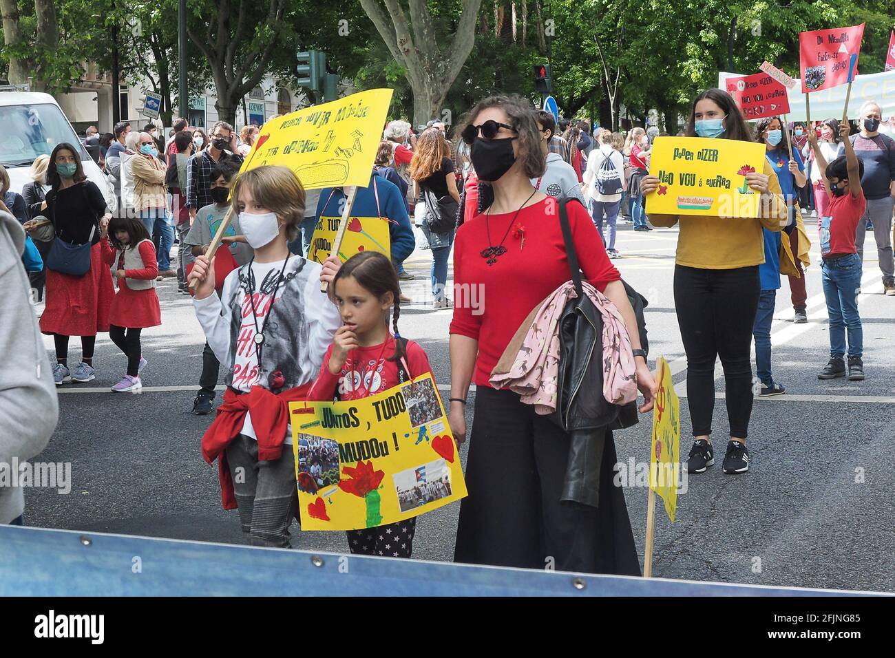 Lisbon, Portugal. 25th Apr, 2021. April 25, 2021 Portugal, Lisbon ...