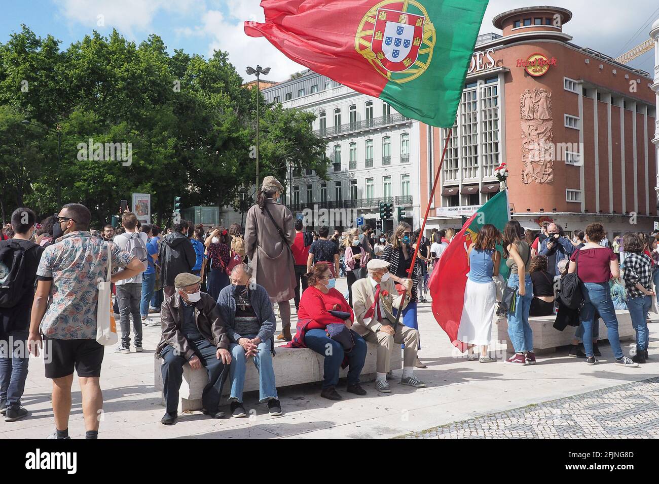 Lisbon, Portugal. 25th Apr, 2021. April 25, 2021 Portugal, Lisbon ...