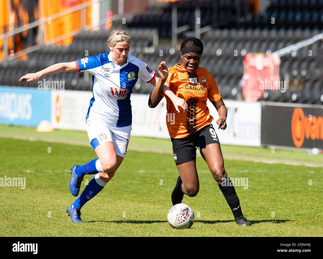 London, UK. 25th Apr, 2021. London Bees Marianne Taho and Blackburn ...