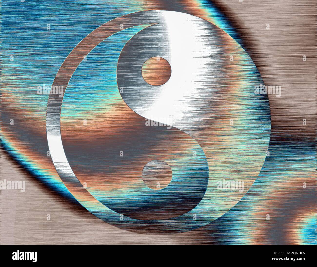 Yin yang. Modern design. 3D rendering Stock Photo - Alamy
