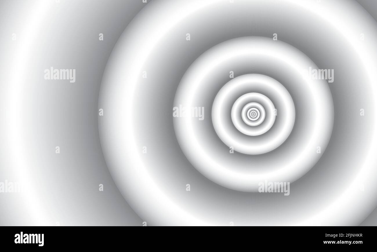 Monochrome background white-gray three-dimensional infinite circles ...