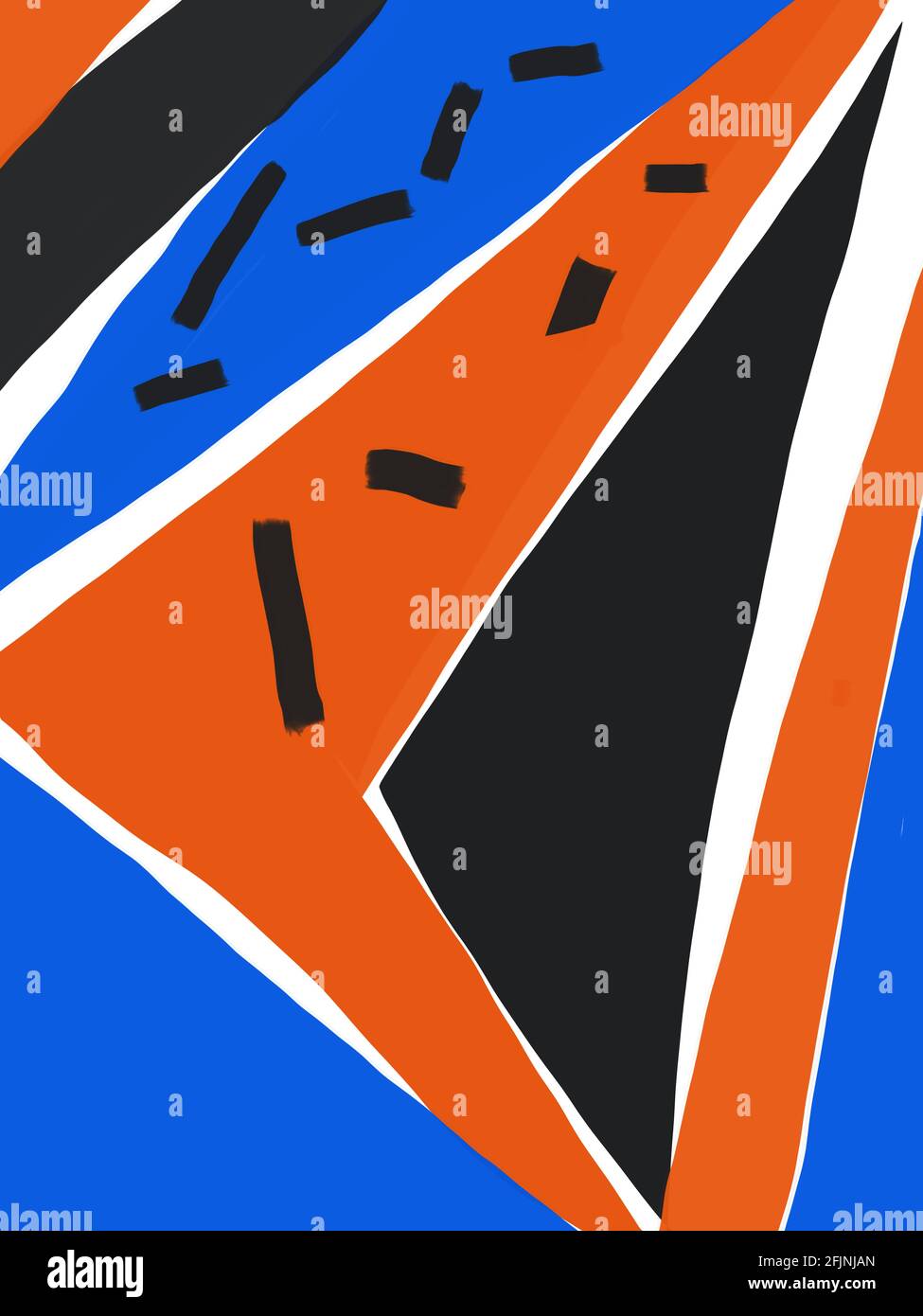 neo-plasticism poster chaotic shapes and color with dash. Colorful and ...