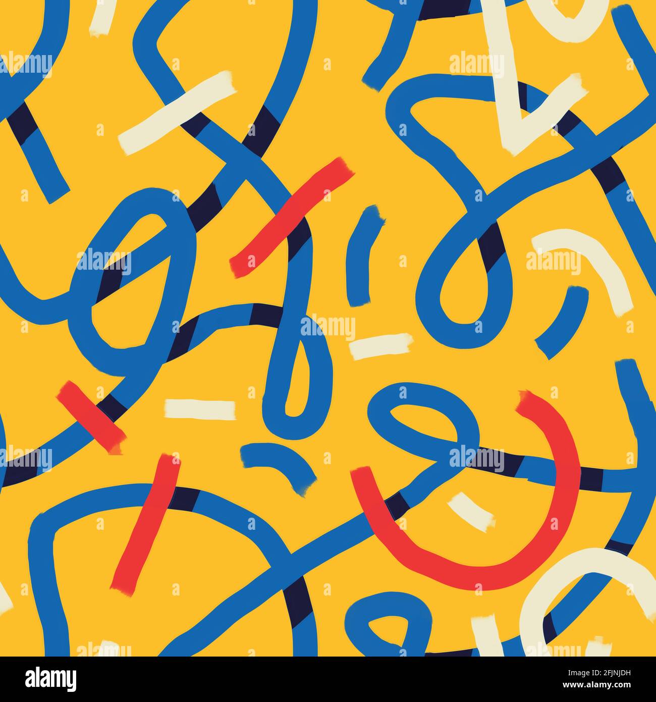 Seamless Chaos lines. scribble messy shape threading. pattern design ...