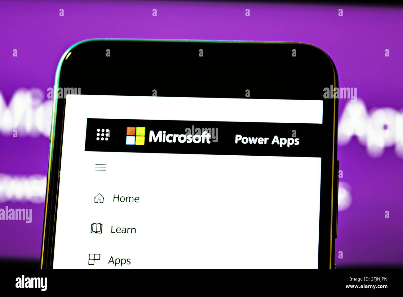 Editorial photo on Microsoft Power Apps theme. Illustrative photo for ...