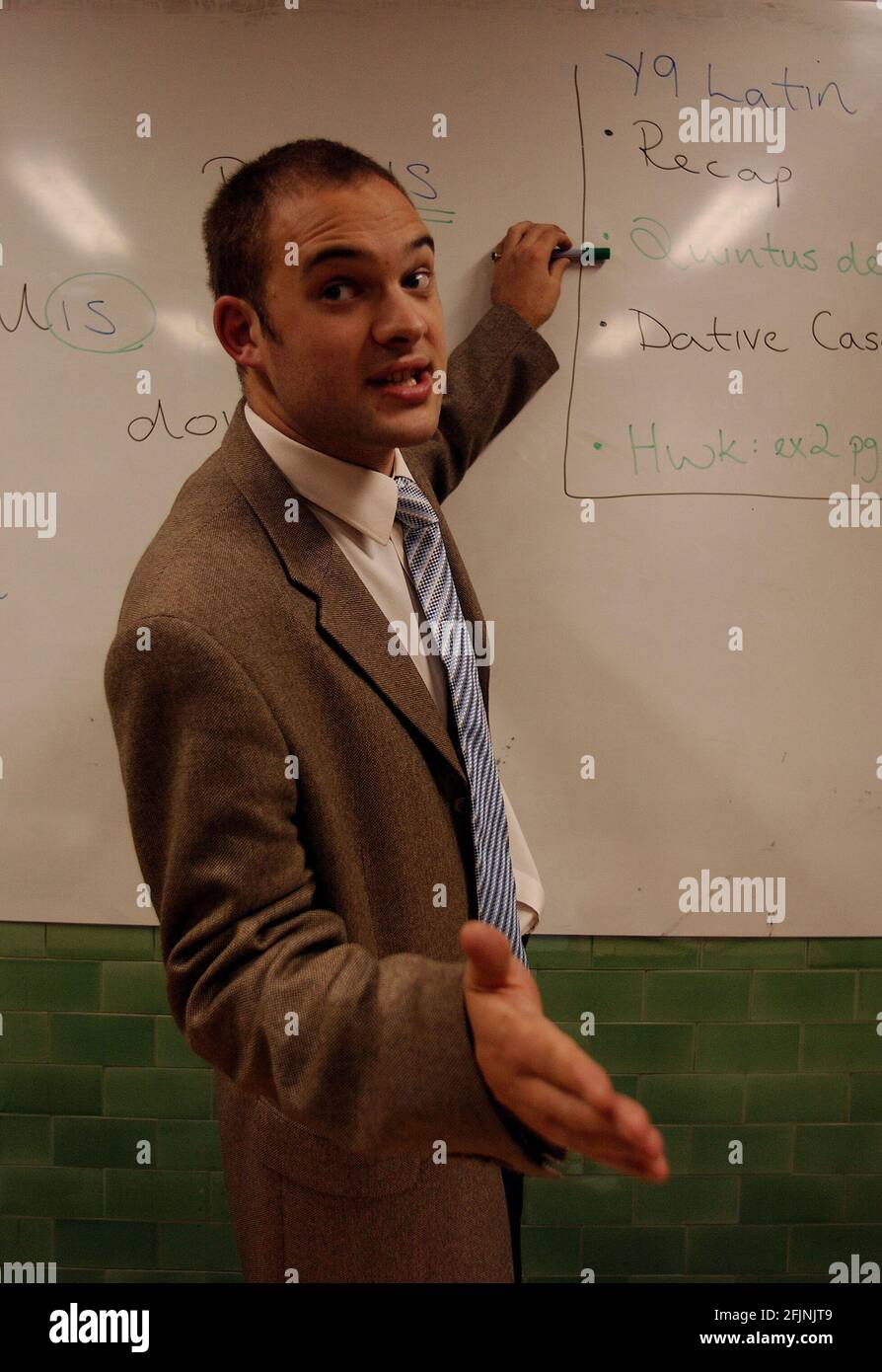 PETER NORTHCROFT TEACHING AT WATFORD GRAMMER SCHOOL FOR BOYS.14/11/03 ...