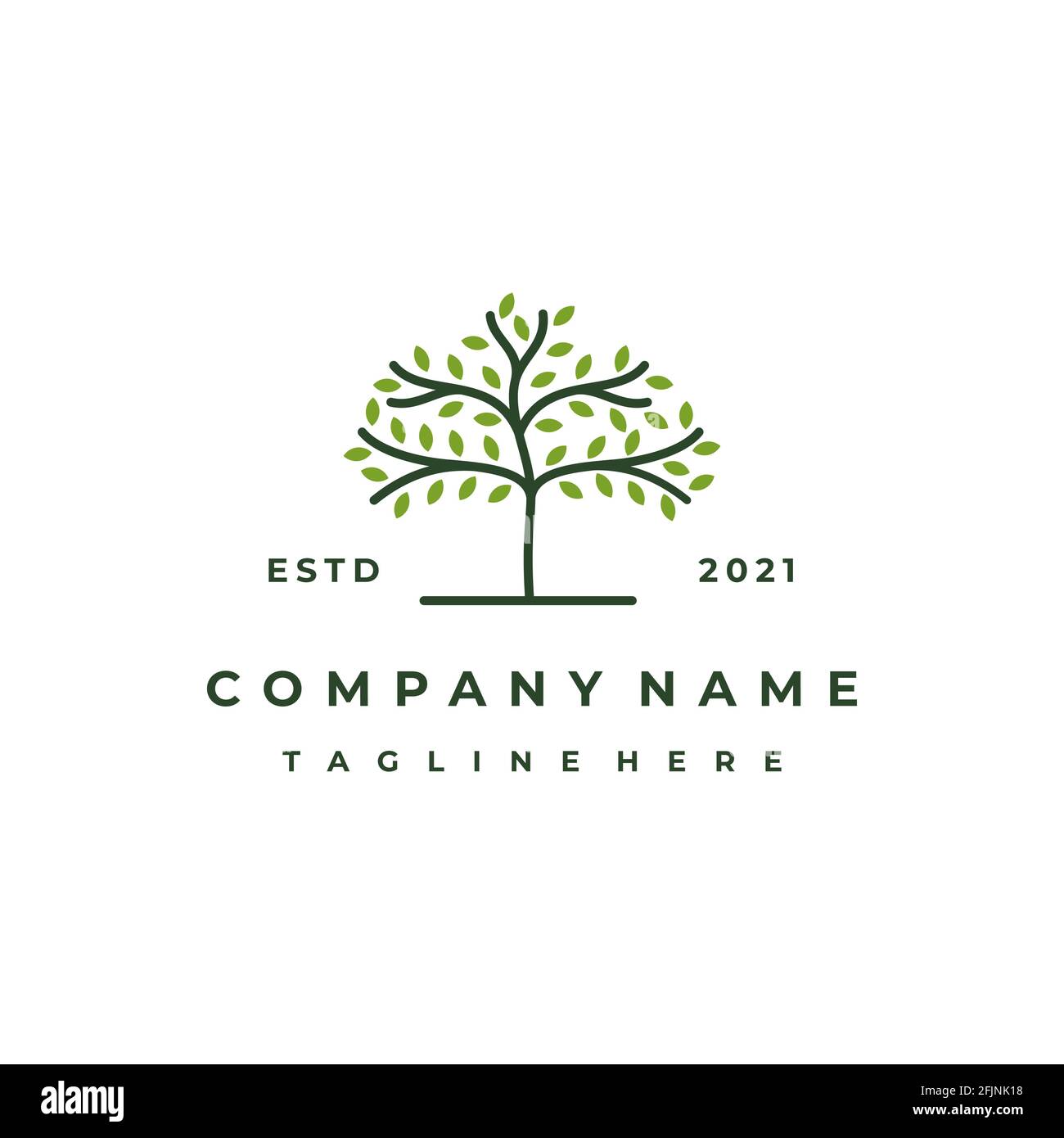 Vibrant tree logo design, tree vector illustration. Tree of life logo ...