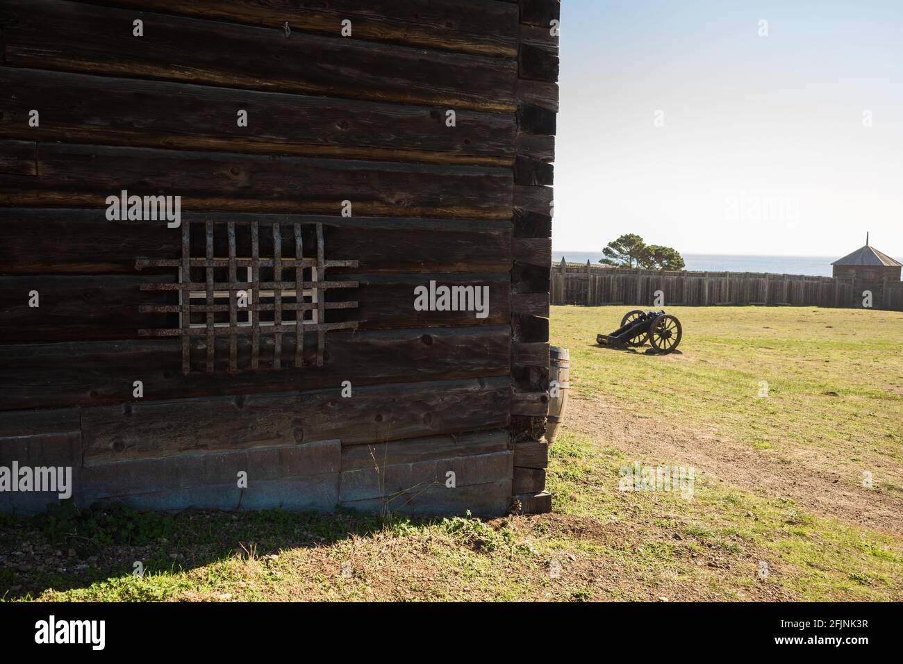 Fort Ross, Historic Russian fort at Fort Ross State Park, California ...