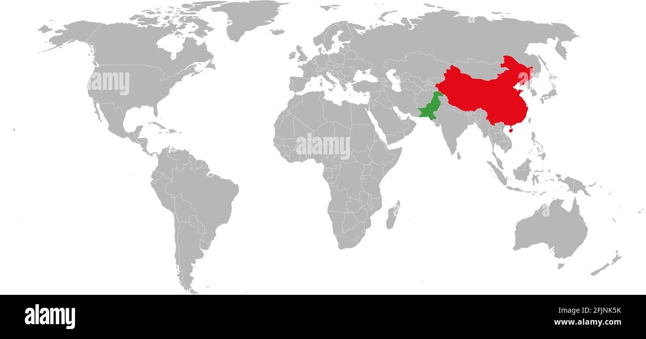 China pakistan border map hi-res stock photography and images - Alamy