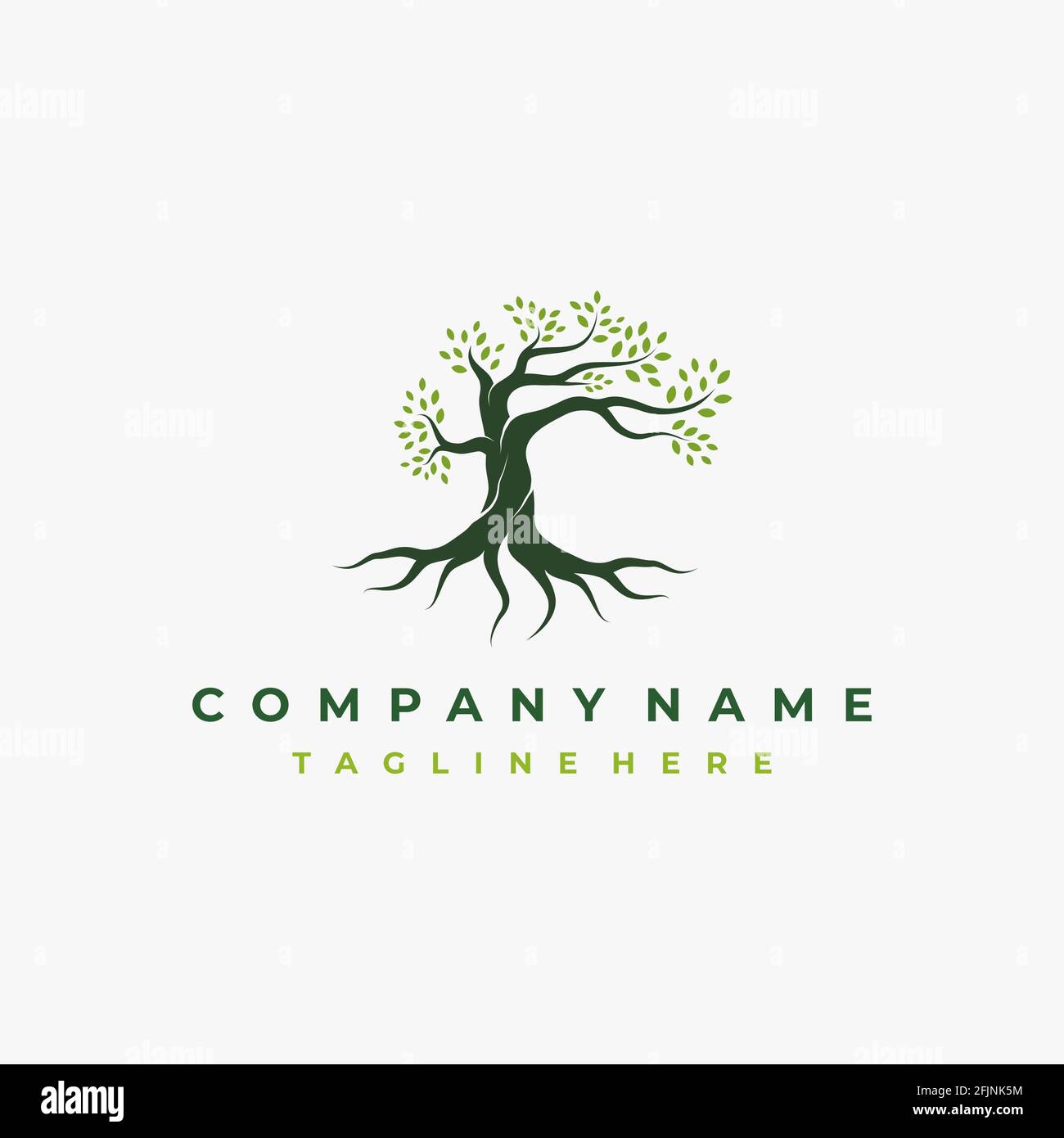 Vibrant tree logo design, tree and root vector. Tree of life logo ...