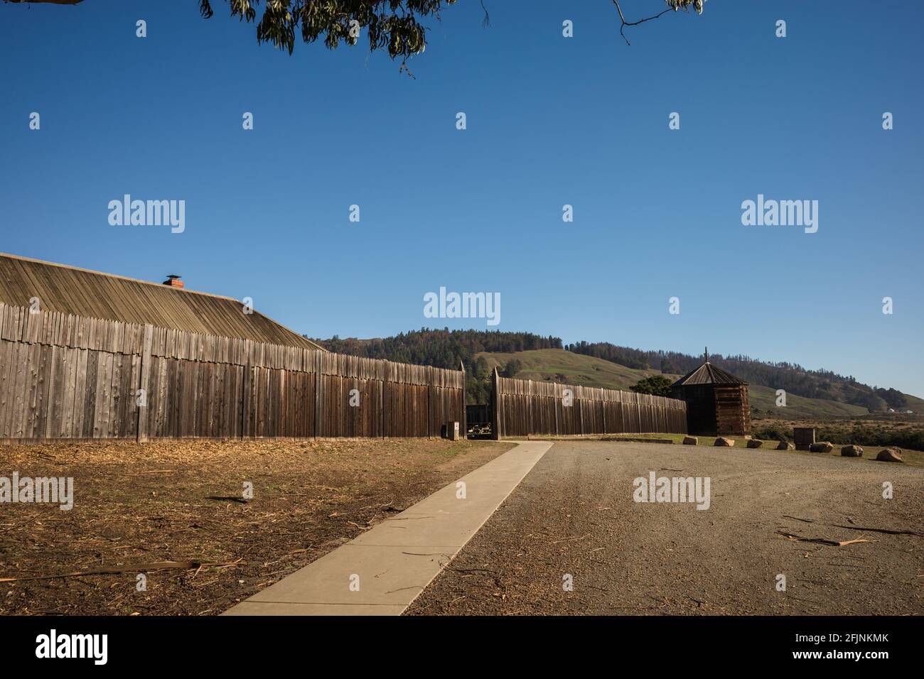 Fort Ross, Historic Russian fort at Fort Ross State Park, California ...