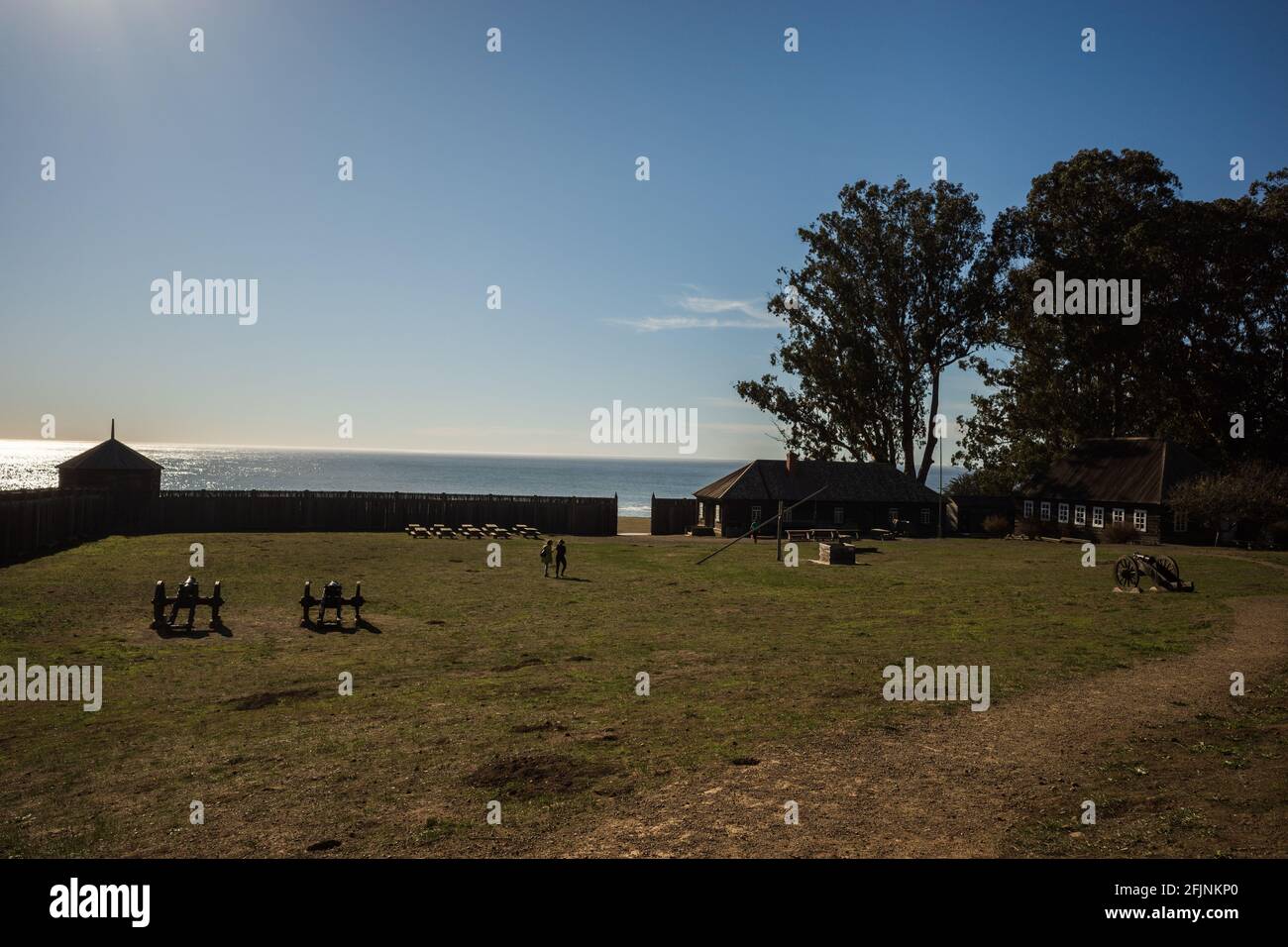 Fort Ross, Historic Russian fort at Fort Ross State Park, California ...