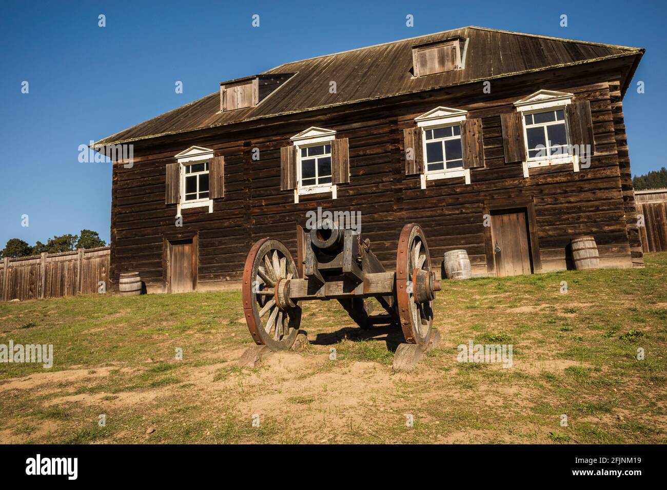 Fort Ross, Historic Russian fort at Fort Ross State Park, California ...