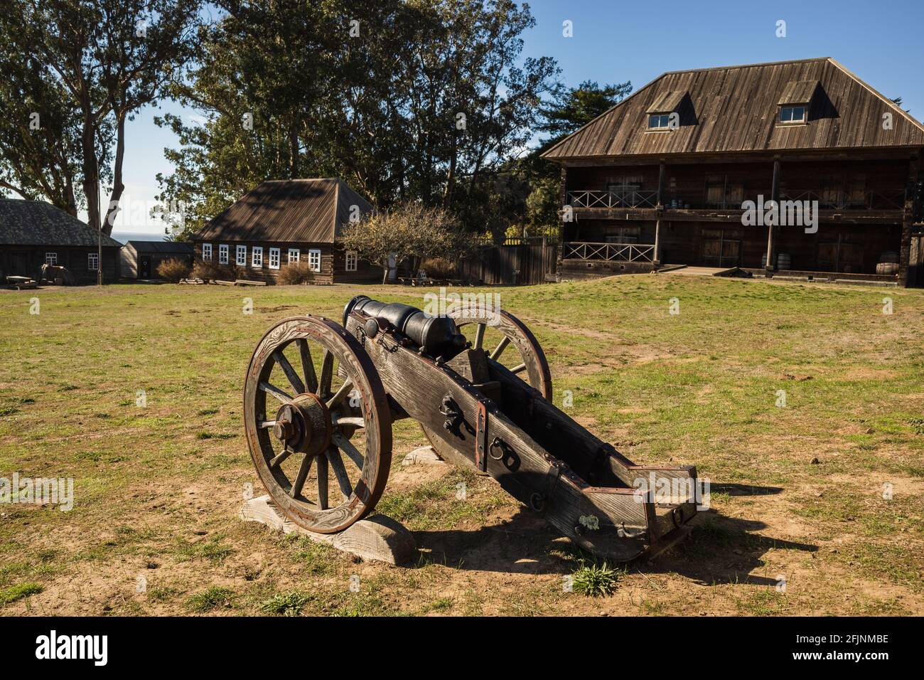 Fort Ross, Historic Russian fort at Fort Ross State Park, California ...
