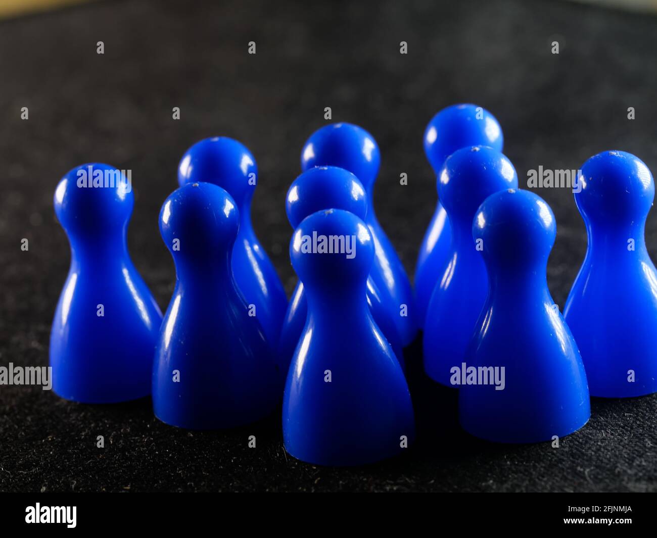 A closeup shot of the blue plastic board game figures Stock Photo - Alamy