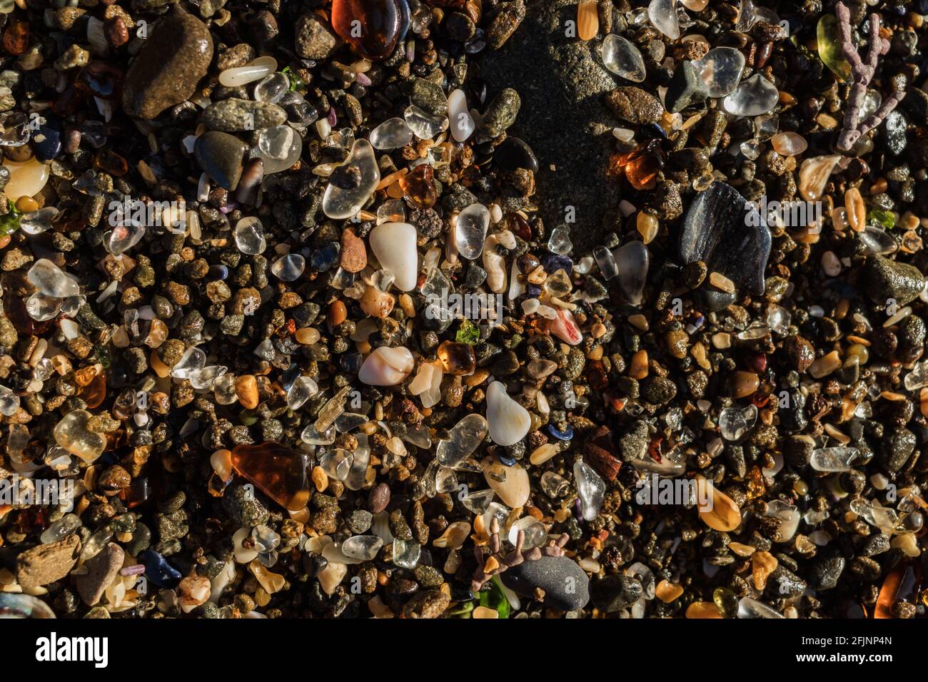 Glass Beach in the Pacific Coast. Fort Bragg, California, usa. High ...