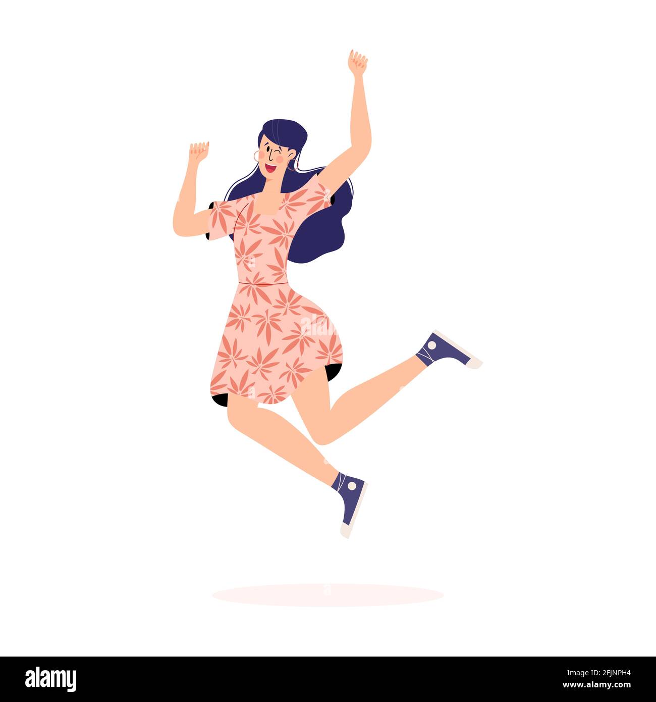 Happy jumping people Stock Vector Image & Art - Alamy